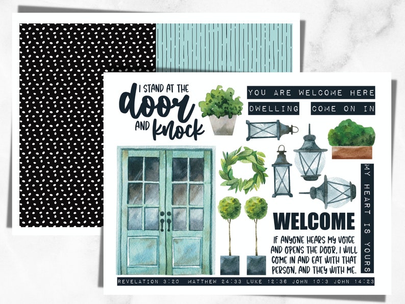 Bible Journaling Printable Door and Knock, Revelations Printable, Holy ...