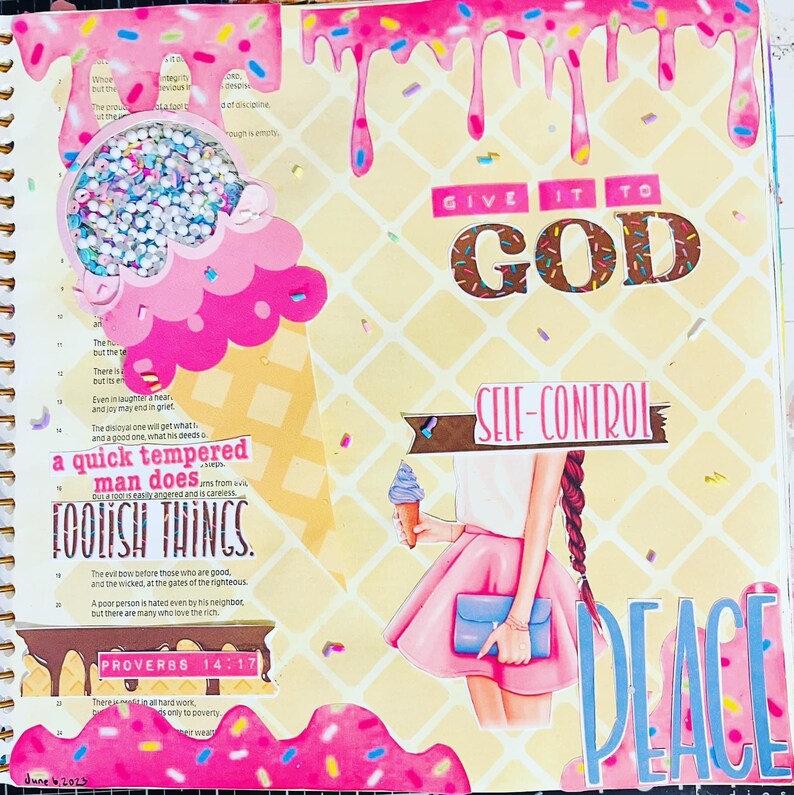 Bible Journaling Printable | Proverbs Journal Printable, Ice Cream ...