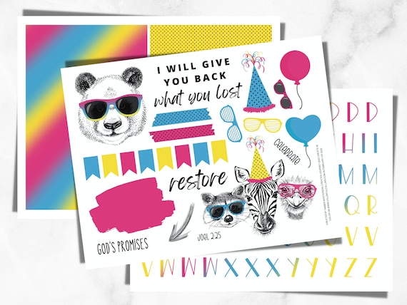Bible Journaling Printable Joel Printable Zebra Panda - Etsy
