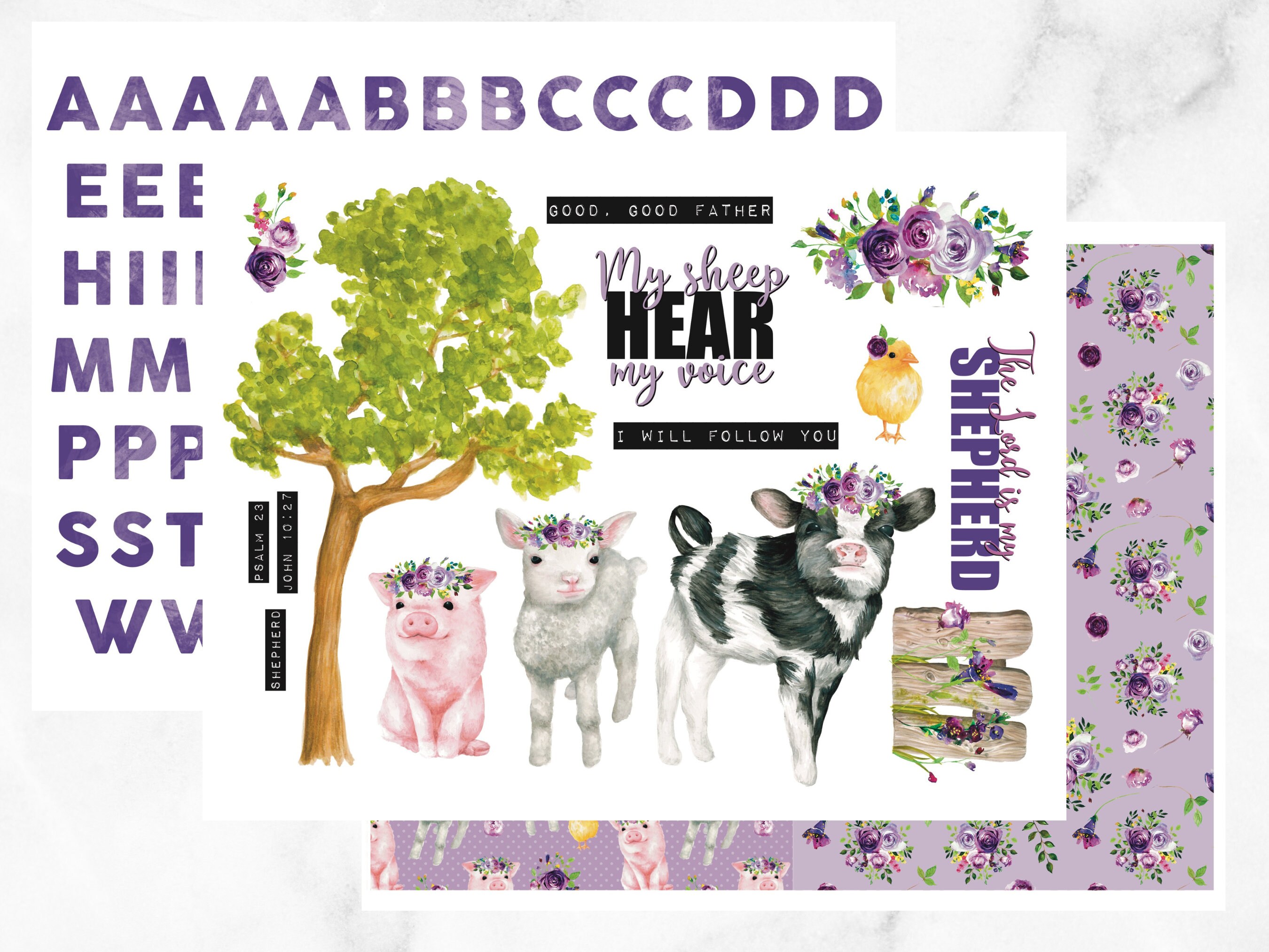 Bible Journaling Printable | Farming Printable, Cow, Animals, Pig, Lamb ...