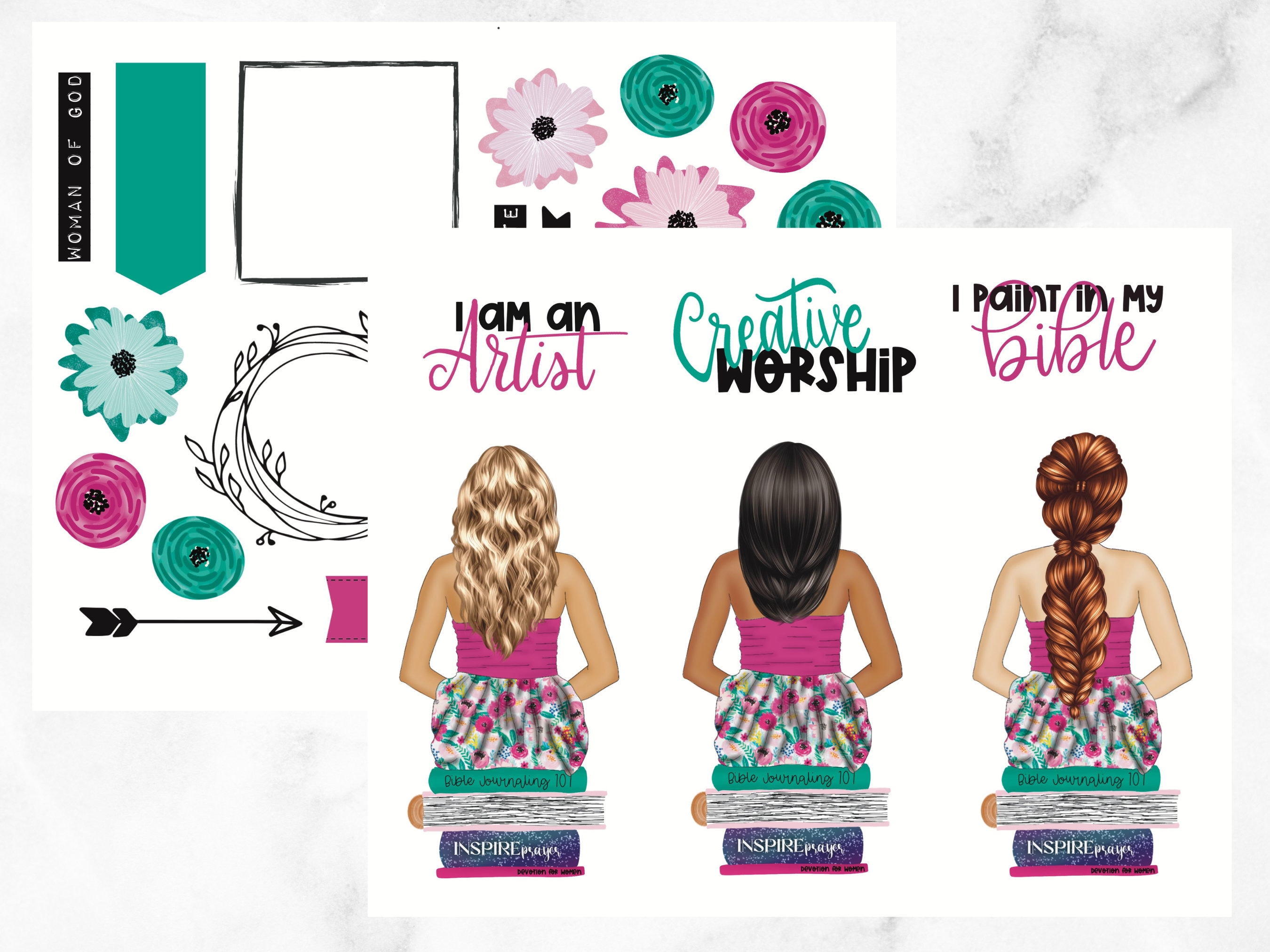Bible Journaling Printable Creative Worship Girl, Bible Journal ...