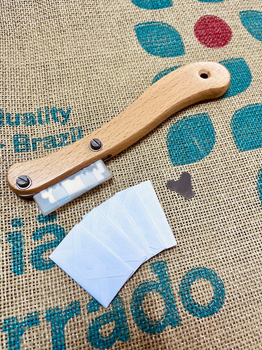 Wooden Bread Lame With Stainless Steel & Wood Handle Set With 5 ...