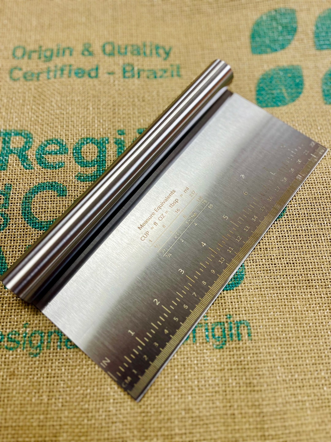 XL 22 Cm Metal Dough Scraper & Cutter Stainless Steel for Pizza, Bread ...