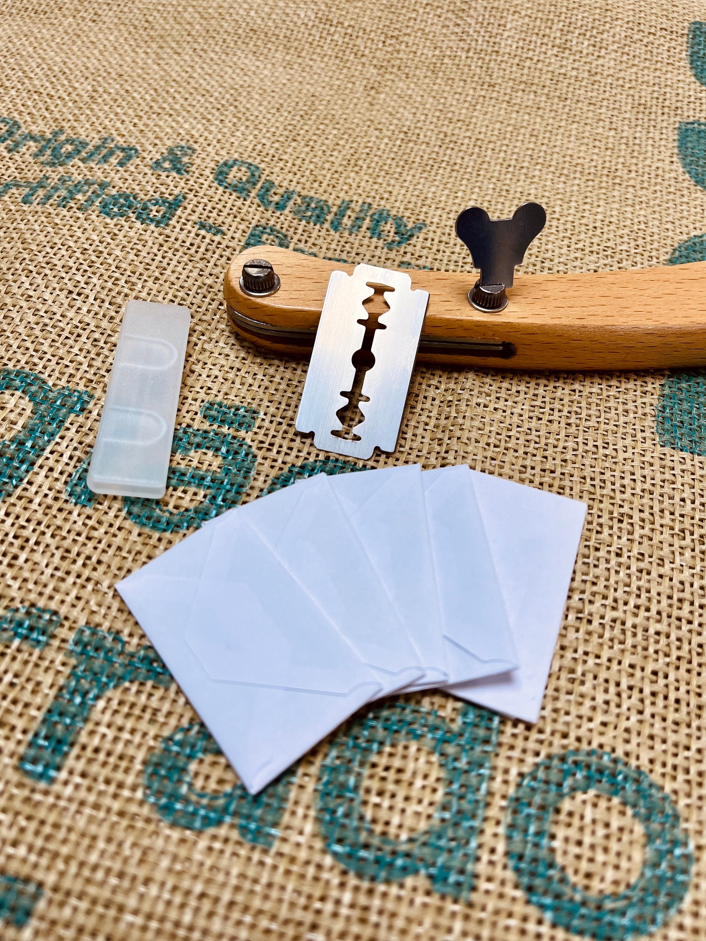 Wooden Bread Lame With Stainless Steel & Wood Handle Set With 5 ...