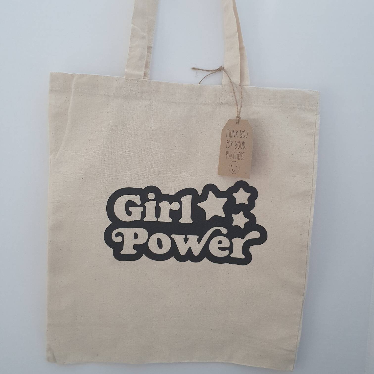 Girl Power, Girl Power Tote Bags, Feminist Gift, Cotton Tote Bags ...