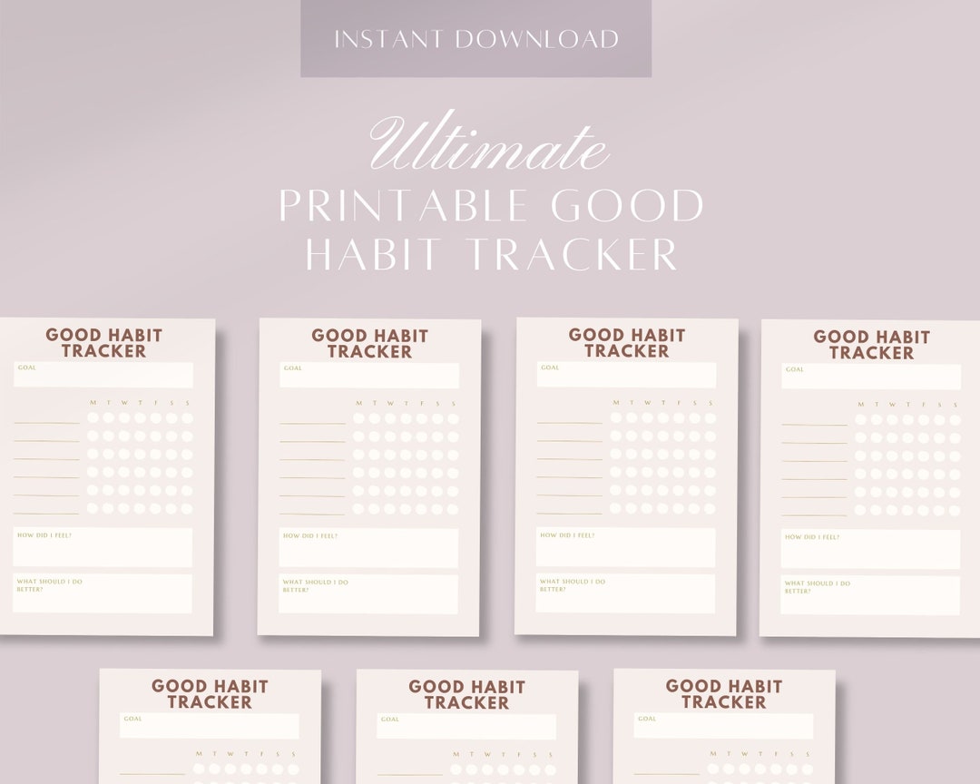 Good Habit| Habit Tracker | Goal Action Plan | Self-assessment | 2023 ...