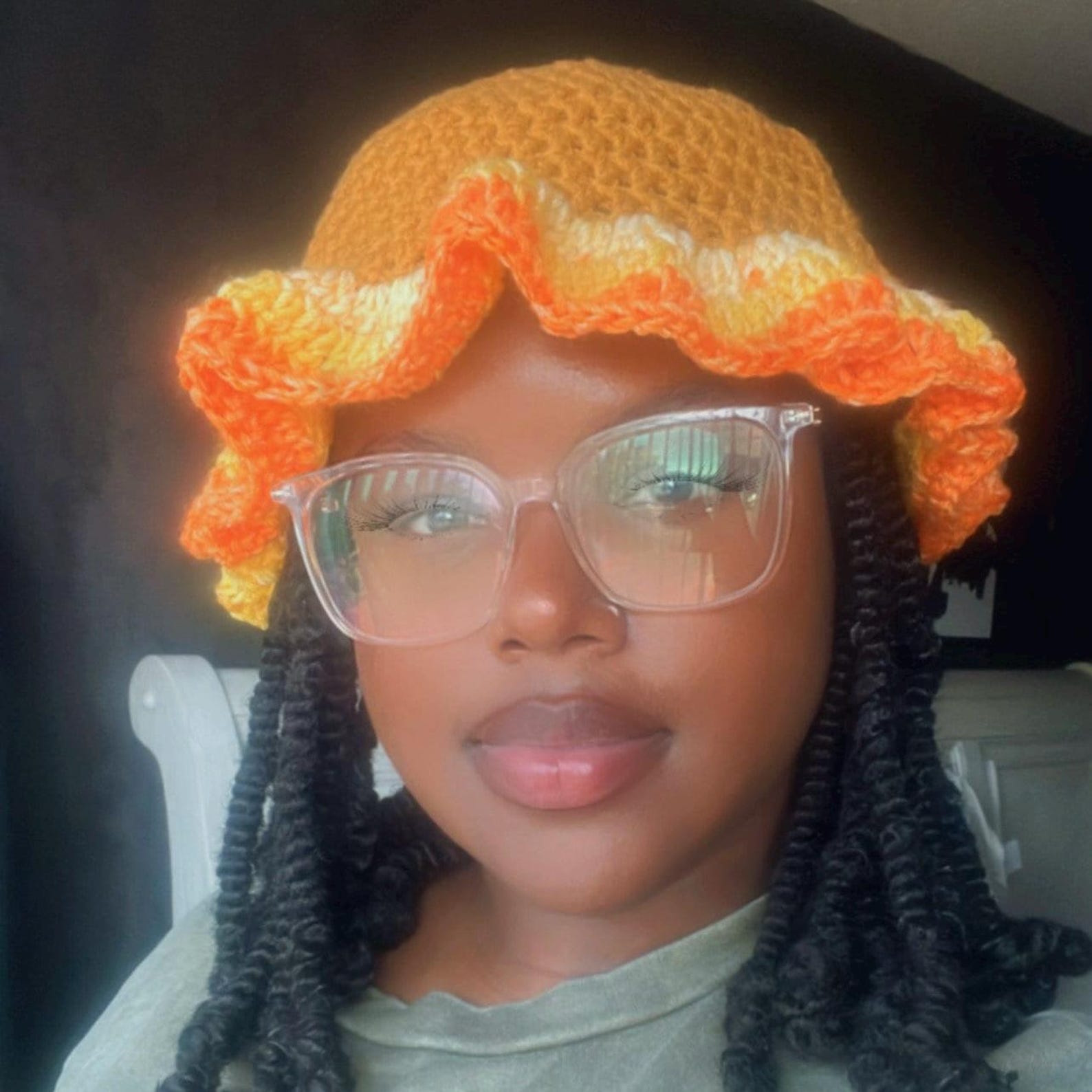 Summer Time/rainbow Inspired Ruffle Edge Hat crochet Ruffled Hat Summer ...