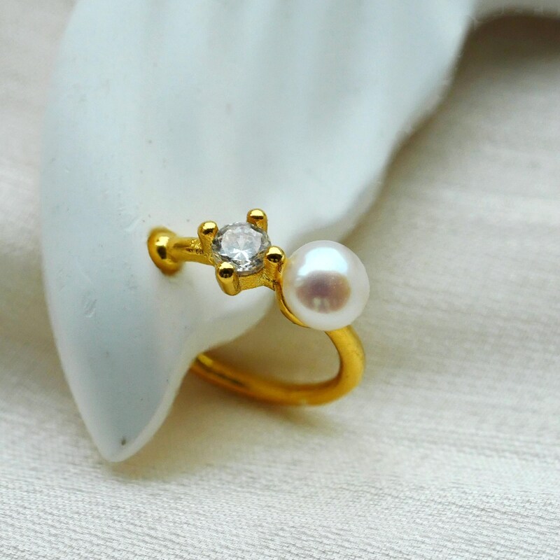 Pearl Ear Cuff - Etsy
