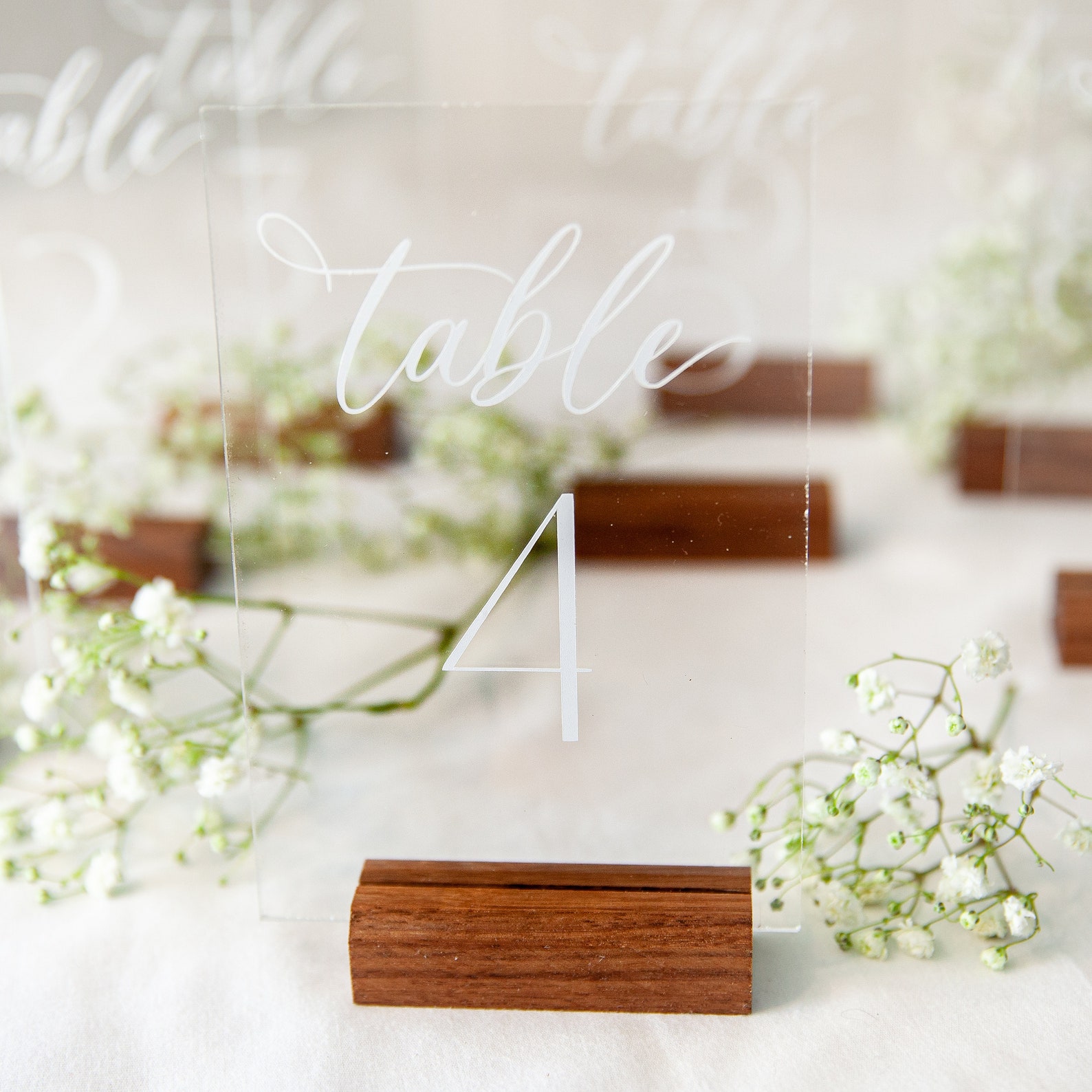 Acrylic Wedding Table Numbers V1 Vertical - Etsy