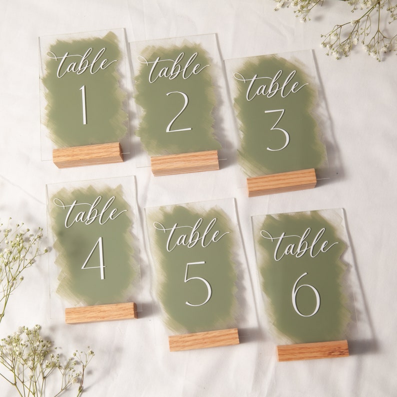 Acrylic Wedding Table Numbers V1 Vertical - Etsy