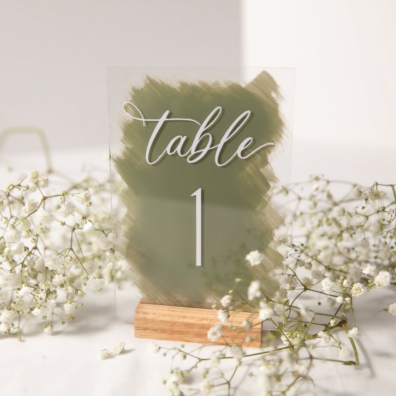 Acrylic Wedding Table Numbers V1 Vertical - Etsy