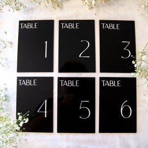 Acrylic Wedding Table Numbers | V2 | Vertical - Etsy
