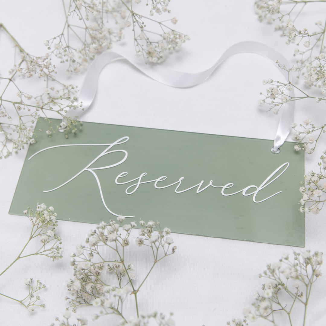 Acrylic Personalized Reserved Aisle Signs | Wedding Signs | Wedding ...
