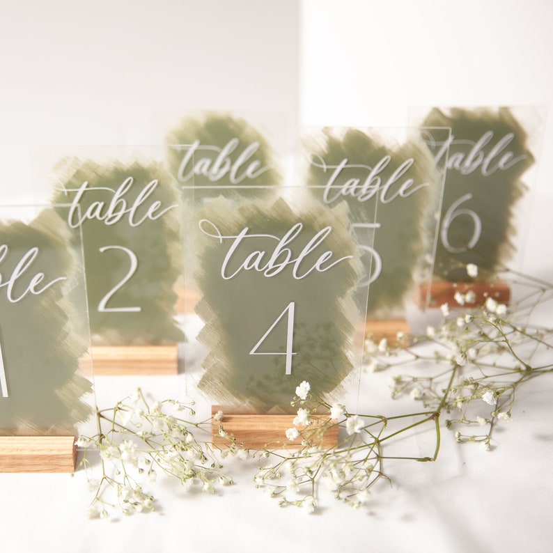 Acrylic Wedding Table Numbers V1 Vertical - Etsy