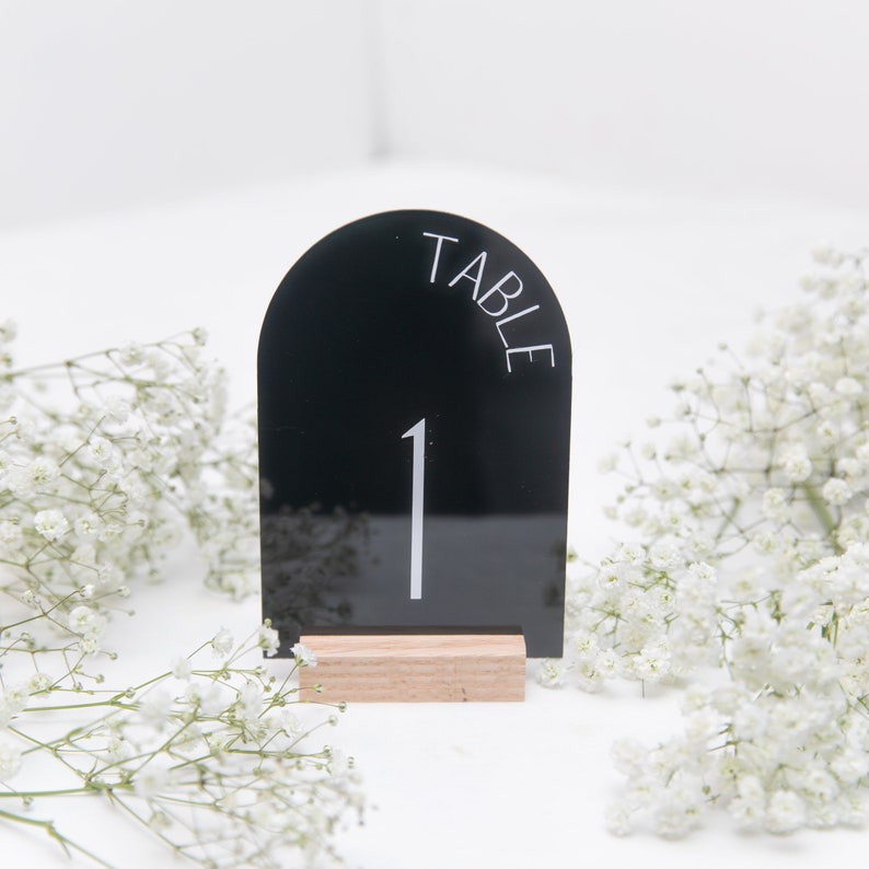 Acrylic Wedding Table Numbers A1 Arch - Etsy