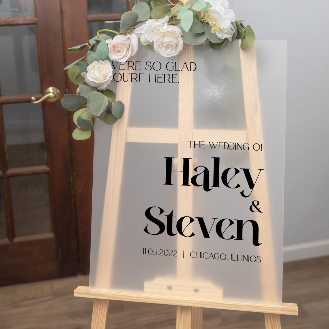 Acrylic Wedding Sign Welcome Signs V1 Vertical - Etsy