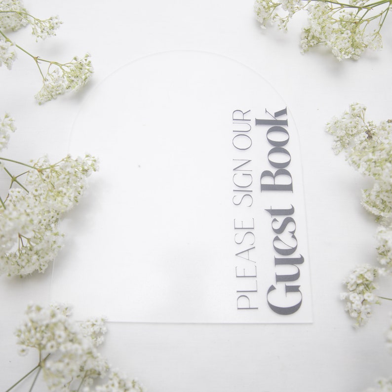 Acrylic Wedding Sign - Guest Book | A1 | Arch - Etsy