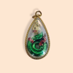Holy Naga Snake Buddha Thai Amulet With Gem Protection Yant Talisman ...