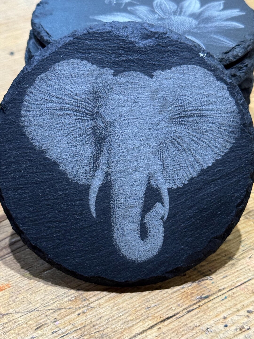 Beautiful Slate Coaster Natural Stone - Etsy