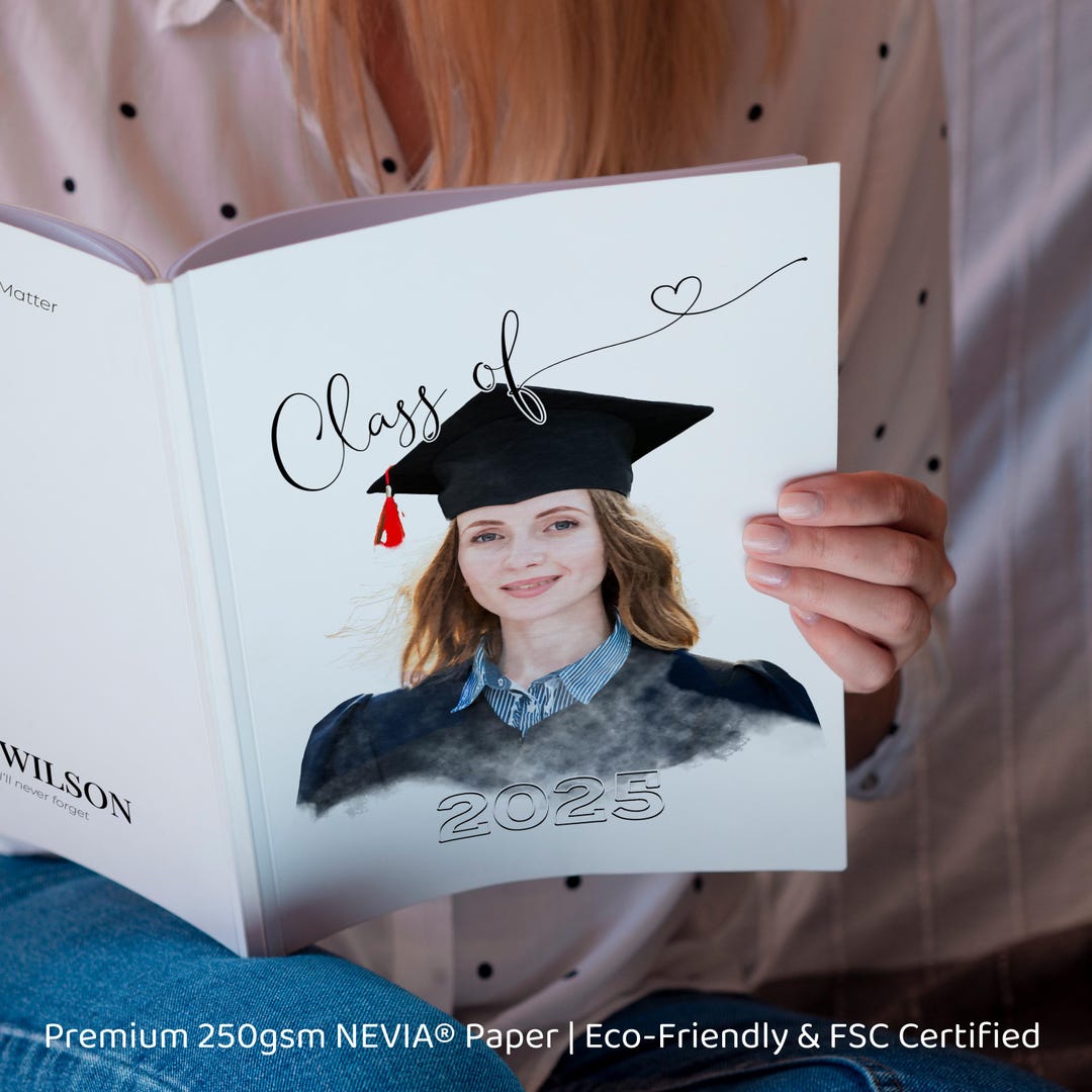 Custom Graduation Photo Book With Custom Cover | Personalized Printed ...