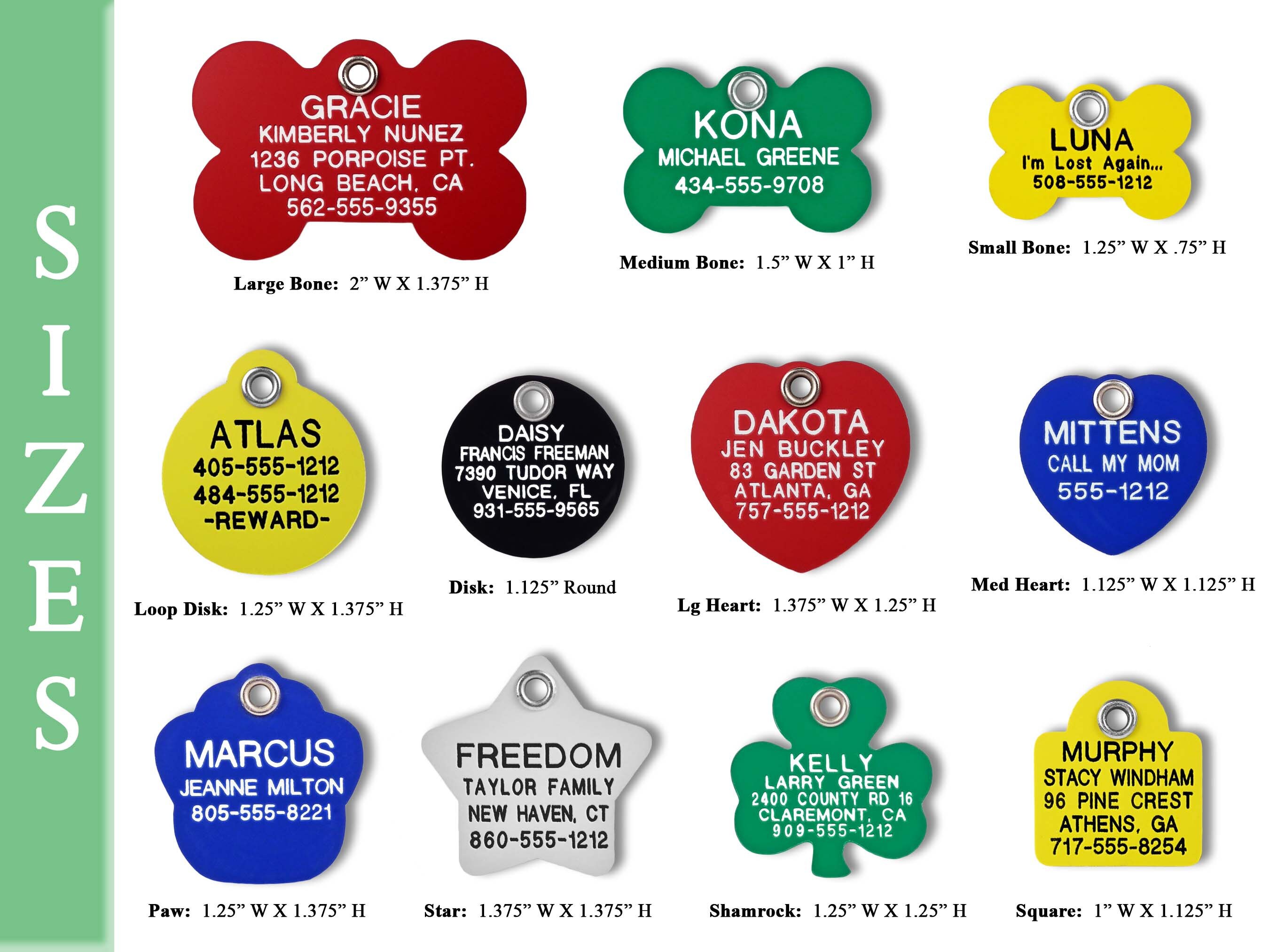 Pet ID Tags-custom Engraved Plastic Dog/cat Durable Lightweight Quiet ...
