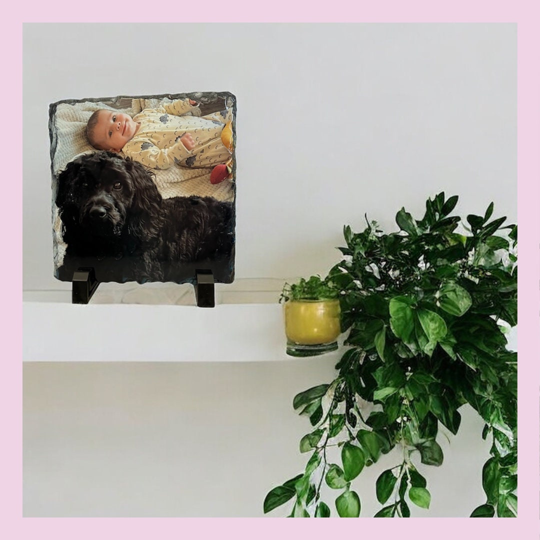 Personalized Photo Slate: Custom Family Keepsake (15cm) - Etsy