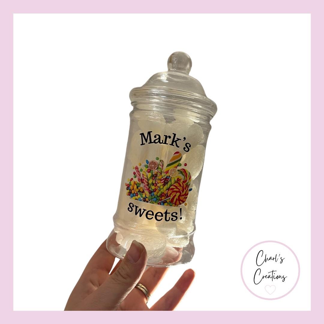 Sweet Jar - Retro Sweet Jar - Victorian Sweet Jar - 500ml - Plastic ...