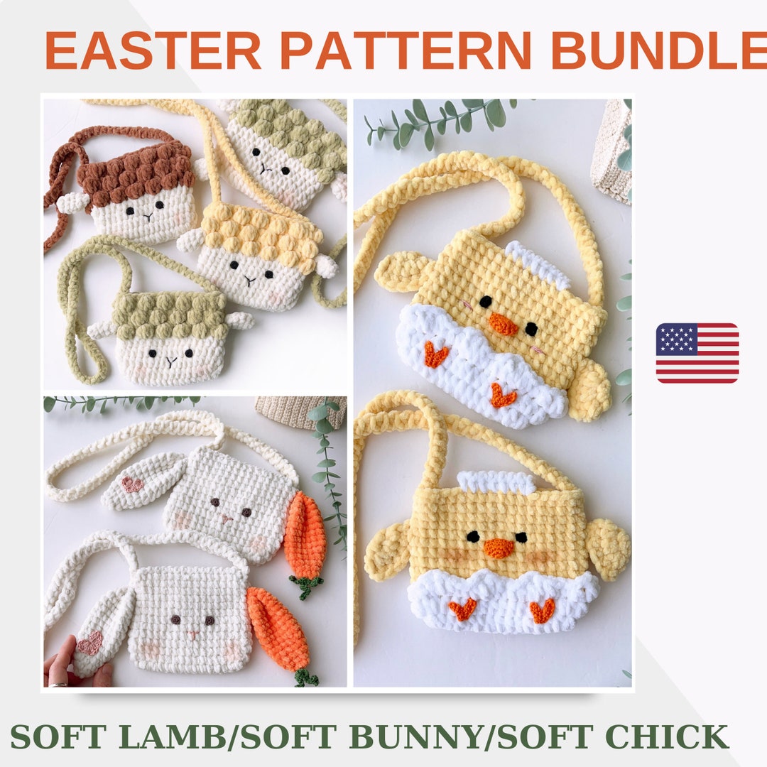 Crochet Easter Bag Pattern Bundle: Lamb, Chick, Bunny (PDF Pattern) - Etsy