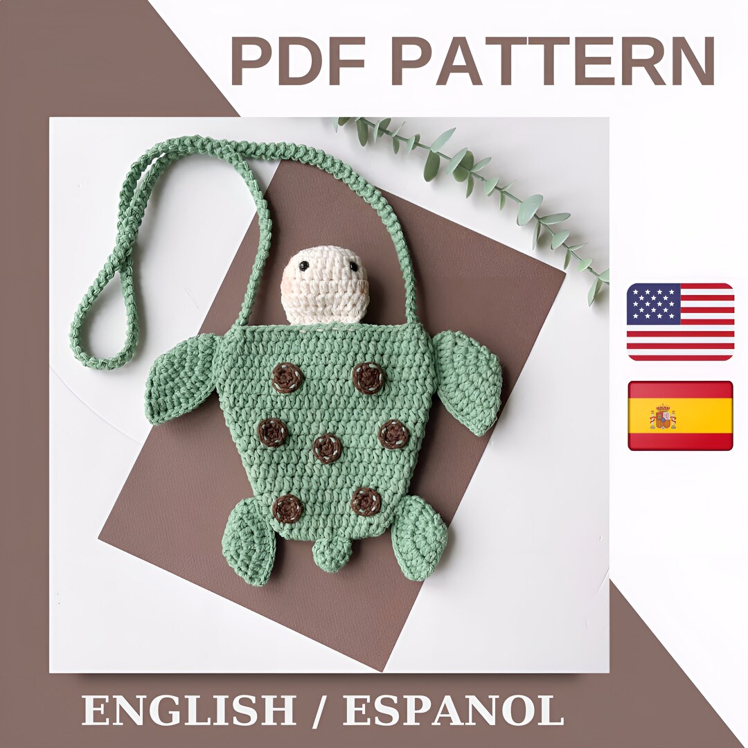 Crochet Turtle Crossbody Bag Pattern for Kids (PDF) - Etsy