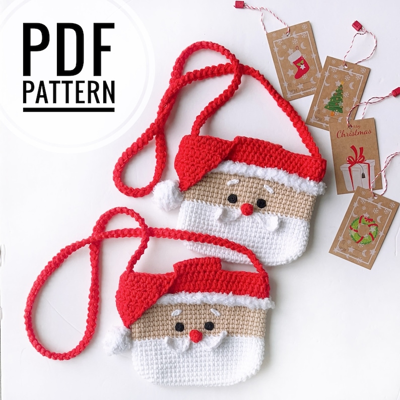 Crochet Santa Claus Bag Pattern, Christmas Amigurumi (PDF Tutorial) - Etsy