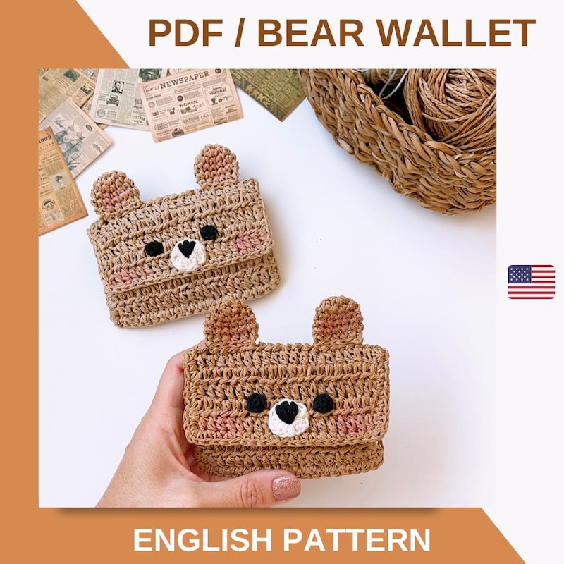 Bear Wallet - Etsy
