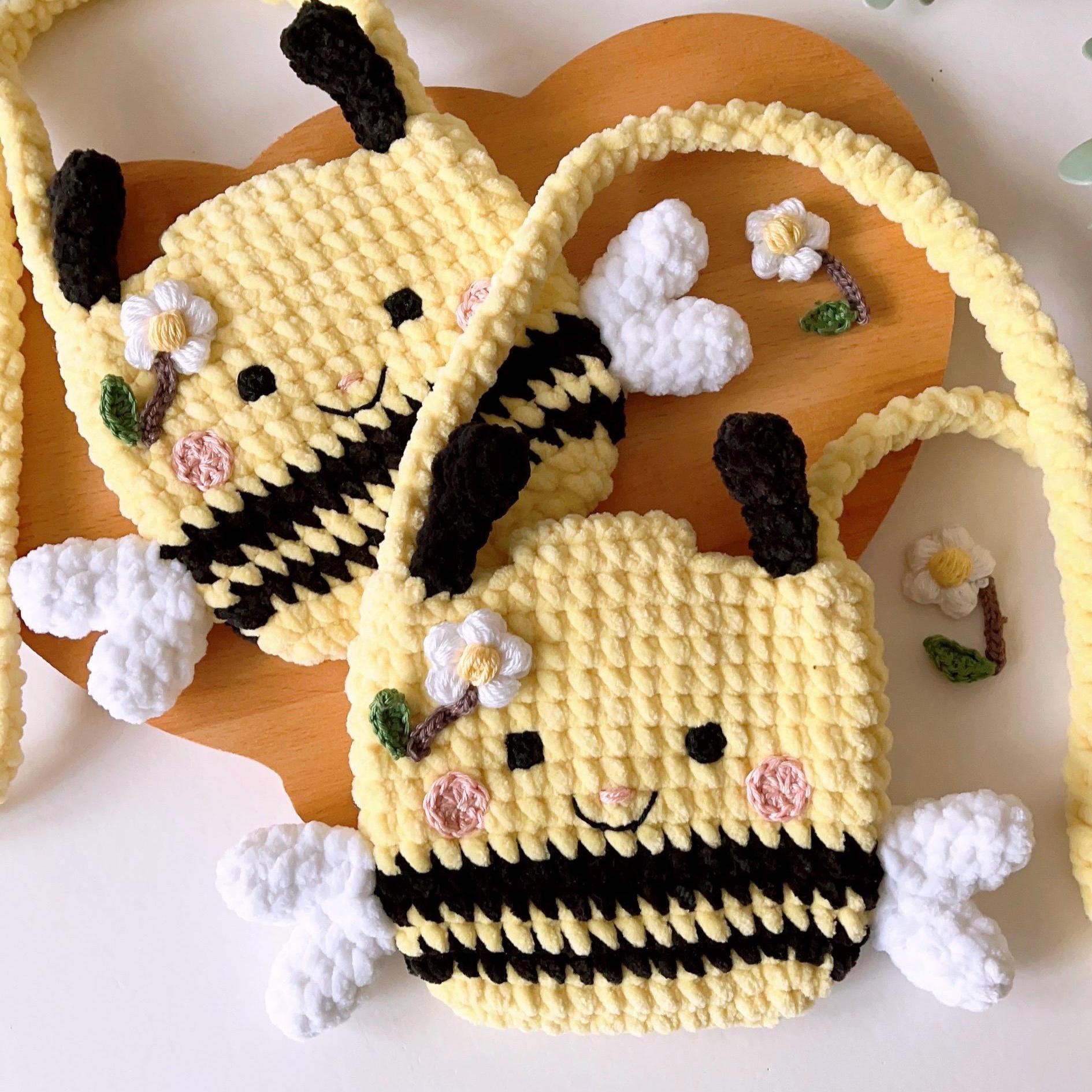 Crochet Bee Bag Pattern for Kids - Handmade Crossbody Bag PDF - Etsy