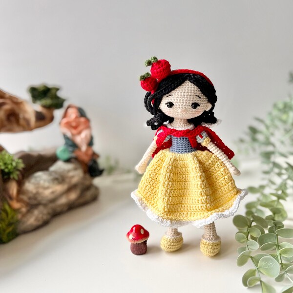 Snow White Crochet Doll Pattern - Etsy