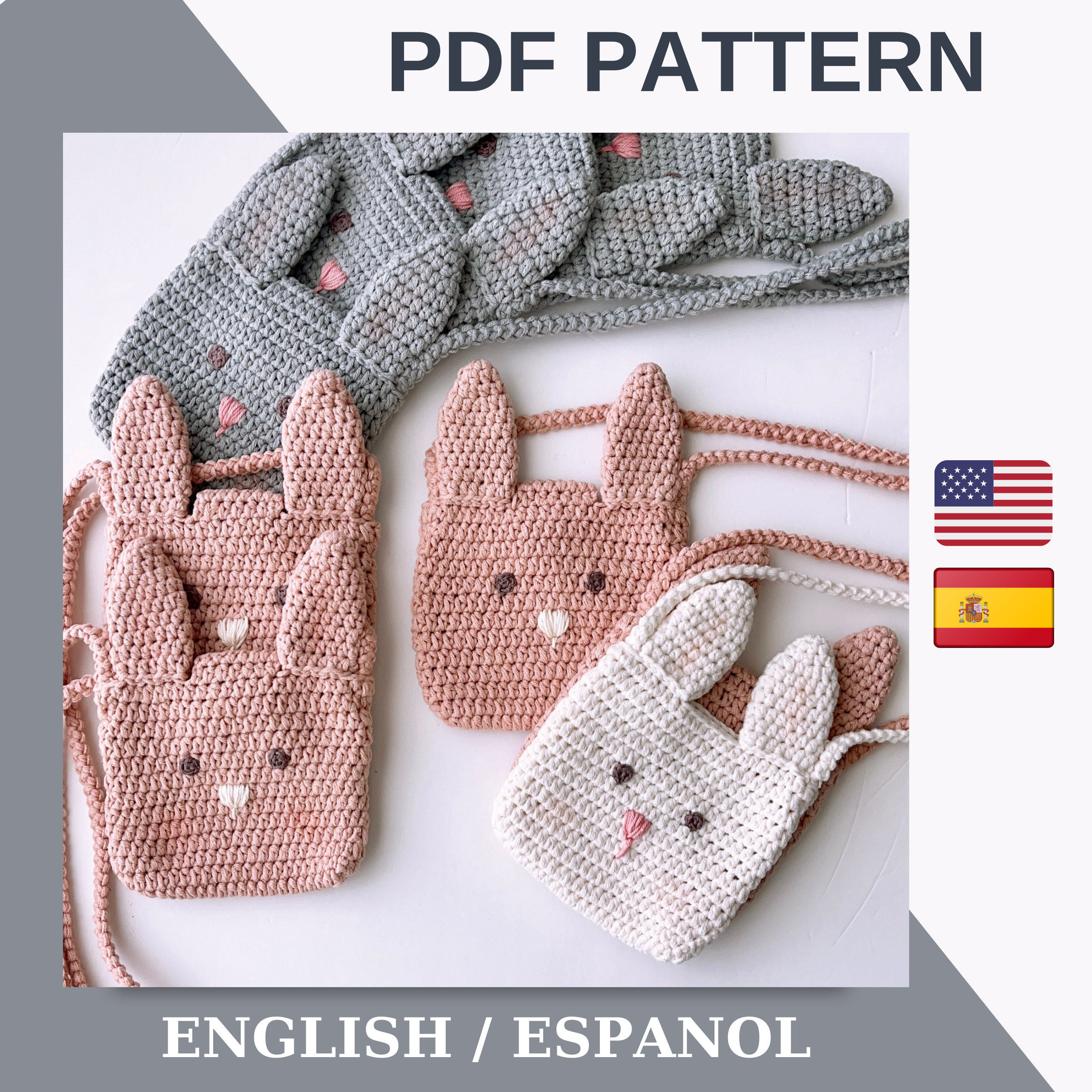 Crochet Bunny Bag Pattern for Kids (PDF Pattern) - Etsy