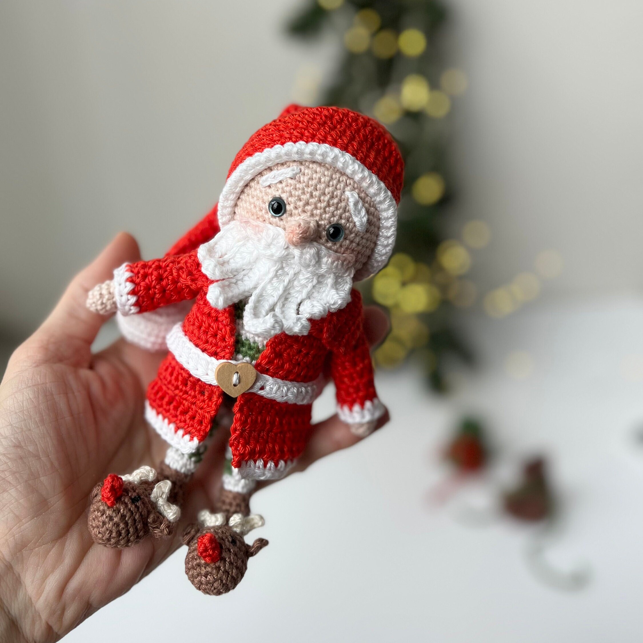 Crochet Santa Claus Doll Pattern: Amigurumi Christmas Toy (PDF) - Etsy