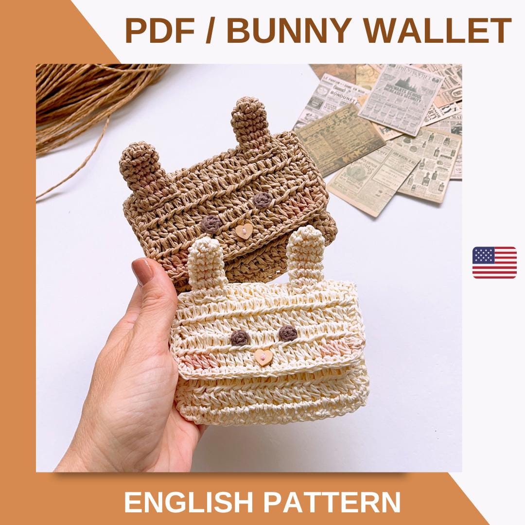 Bunny Wallet Crochet PATTERN PDF Tutorial / Crochet Cardholder With ...