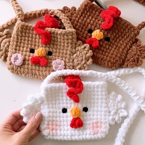 Crochet Chicken Bag Pattern: Beginner-friendly Farm Animal Bag for Kids ...