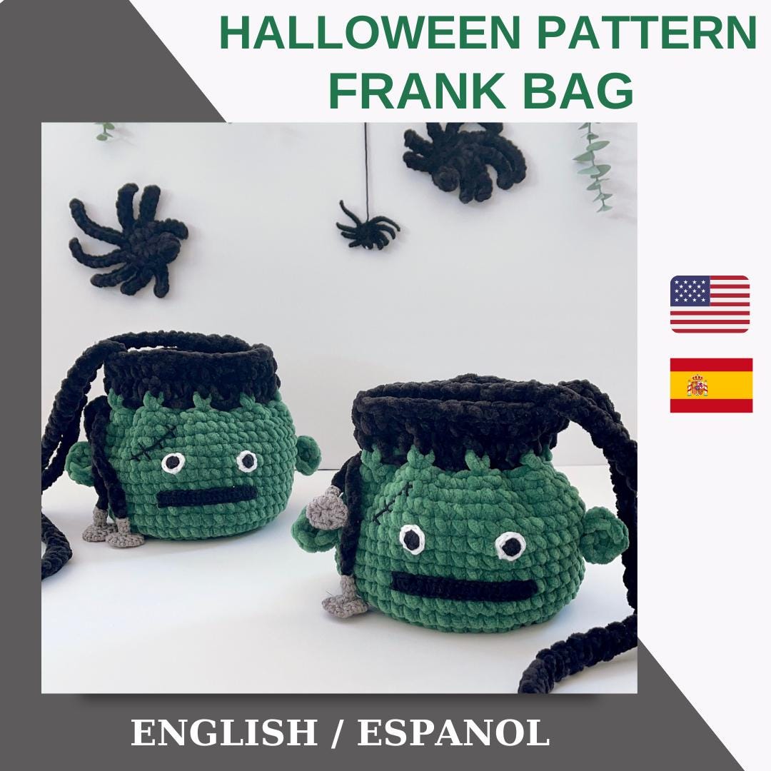 Crochet Halloween Bag PATTERN PDF / Trick or Treat Candy Bag / Crochet ...