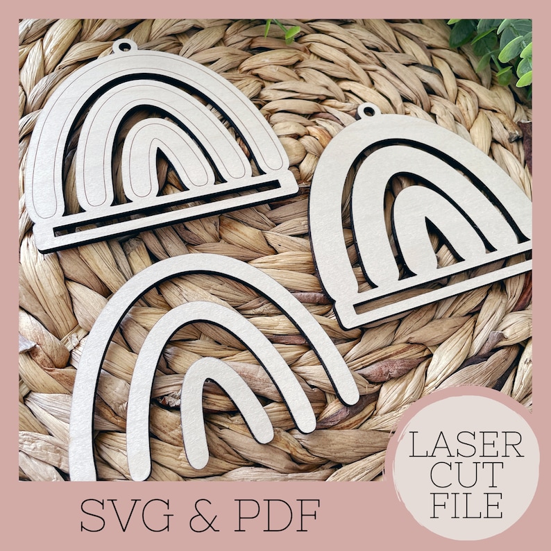 Macrame Car Charm SVG Rainbow Glowforge File Laser Cut File - Etsy