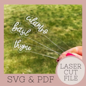 Laser Cut Garden Labels SVG, Garden Tags, Laser Cut File, Glowforge ...