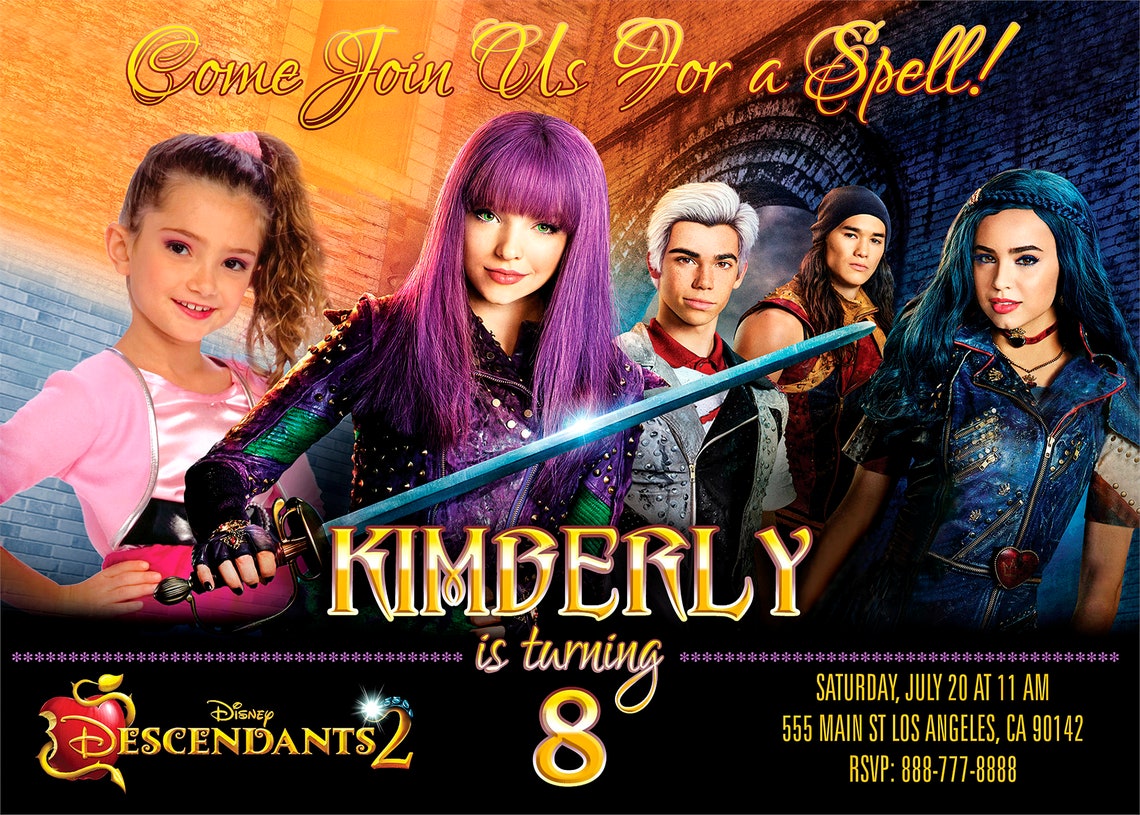 DIGITAL Invitation Descendants Inspired Descendants | Etsy