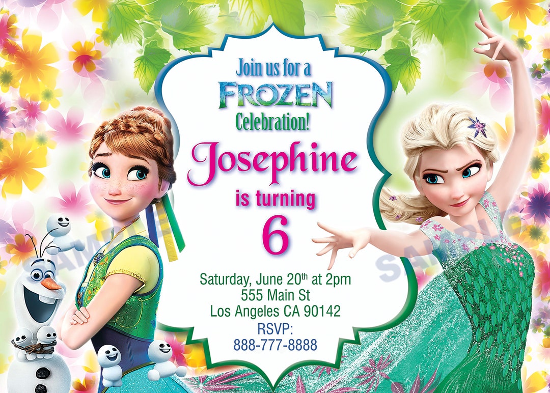 DIGITAL Invitation Frozen Inspired, Frozen Invitation - Etsy