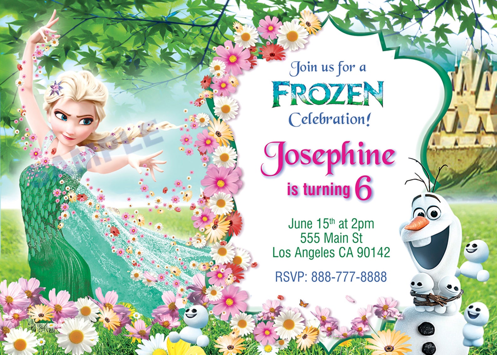 DIGITAL Invitation Frozen Inspired, Frozen Invitation - Etsy