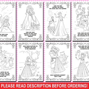 Minibook Frozen, Coloring Pages - Etsy