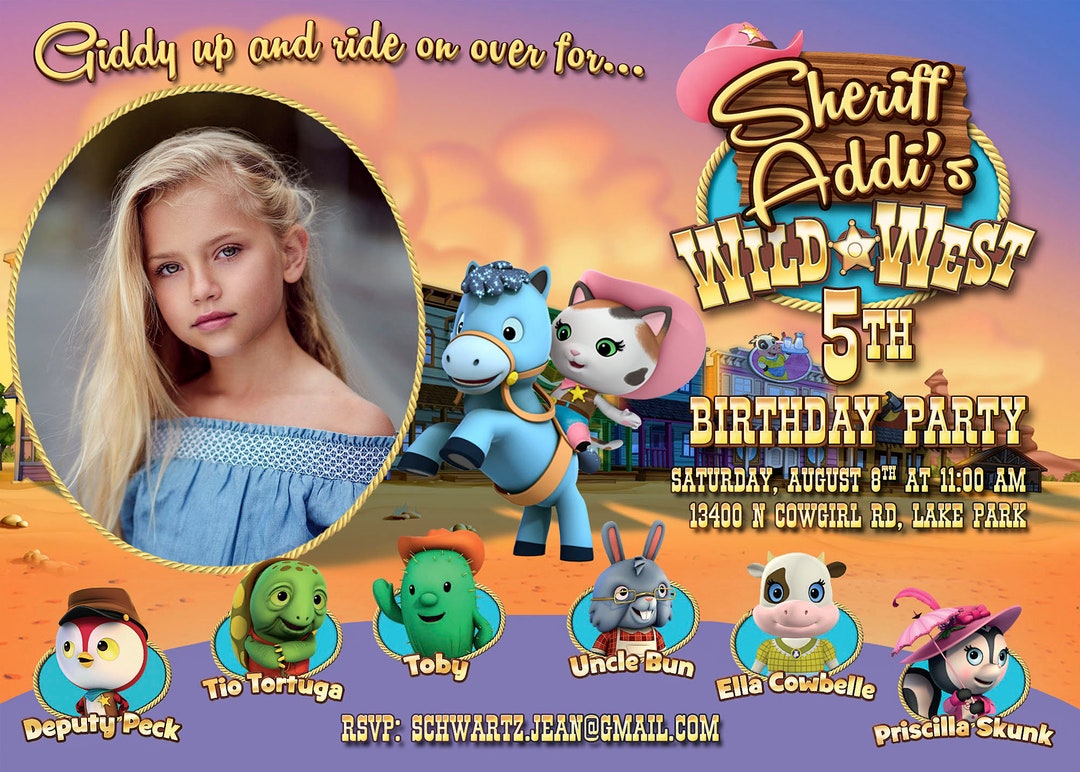 DIGITAL Invitation Sheriff Callie's Inspired, Sheriff Callie's - Etsy