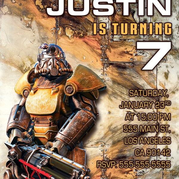 Fallout Invitation - Etsy