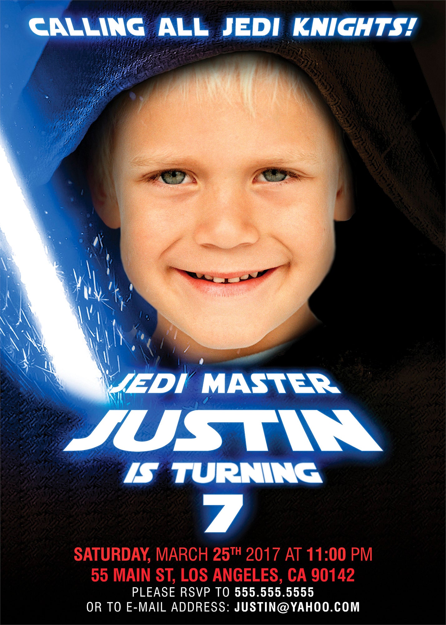 DIGITAL Invitation Star Wars Inspired, Star Wars Invitation - Etsy