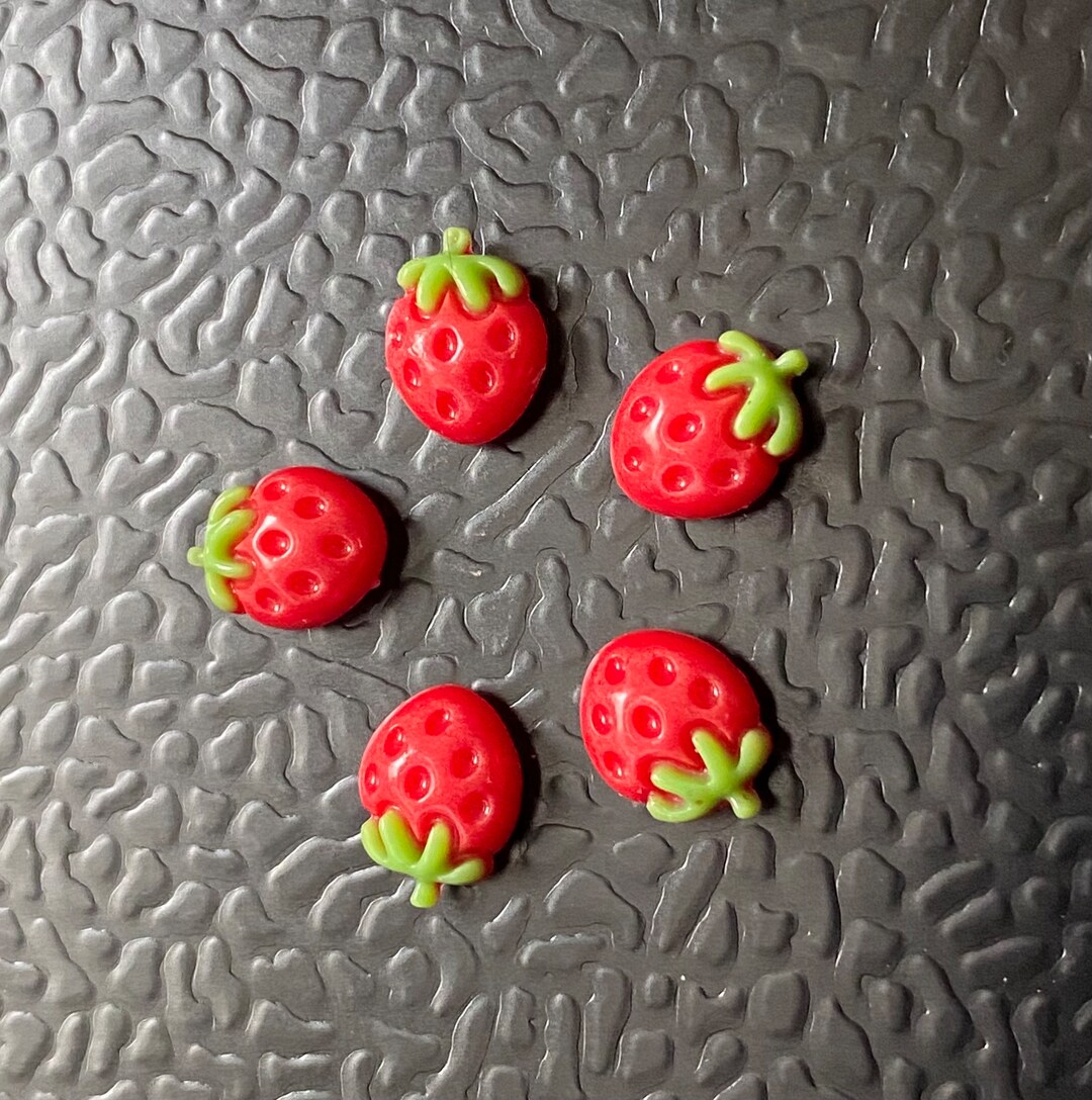 Mini Strawberry Magnets 5 Pieces Cute Refrigerator Magnets Home ...