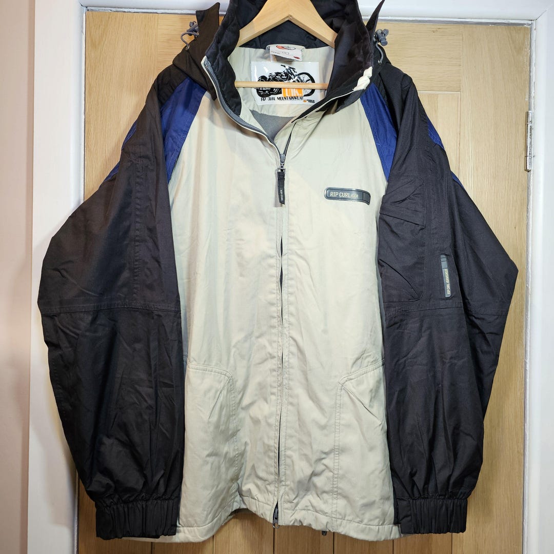 Vintage Rip Curl Mountainwear Jacket 90s Snowboard Jacket Beige Black ...