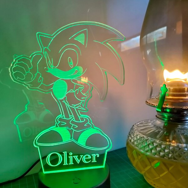 Sonic the Hedgehog Lamp - Etsy UK